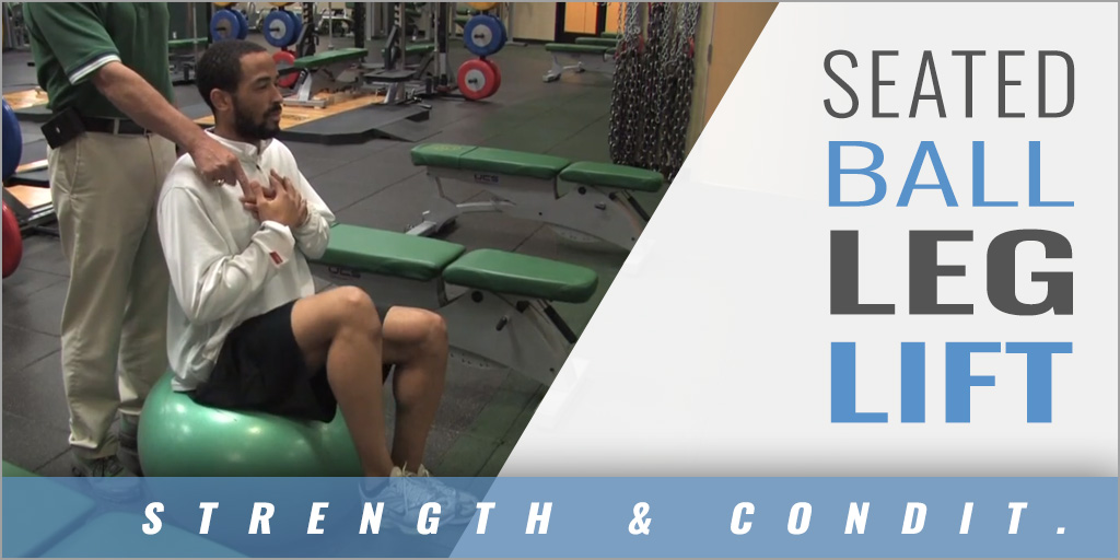 Training – Seated Ball Leg Lift – Baylor Track [VIDEO] – Coaches Insider