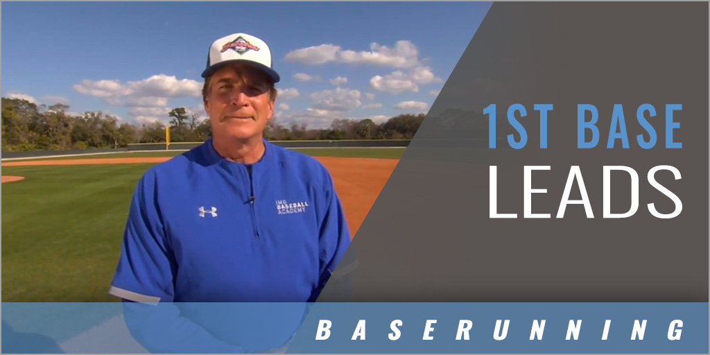 Baserunning 1st Base Leads Img Academy Video Coaches Insider
