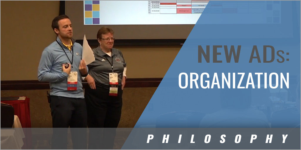 Advice for New Athletic Directors: Organization with Adam Bates and ...