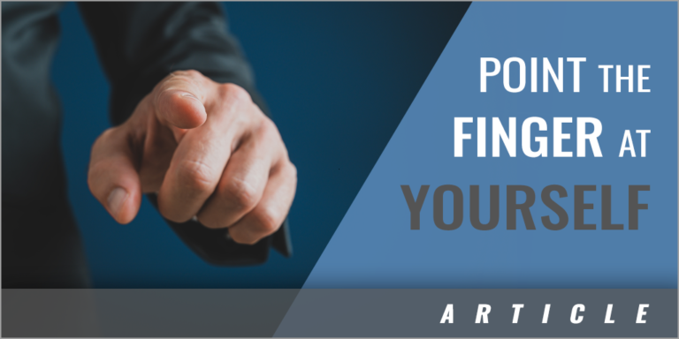 Point the Finger at Yourself First – Coaches Insider