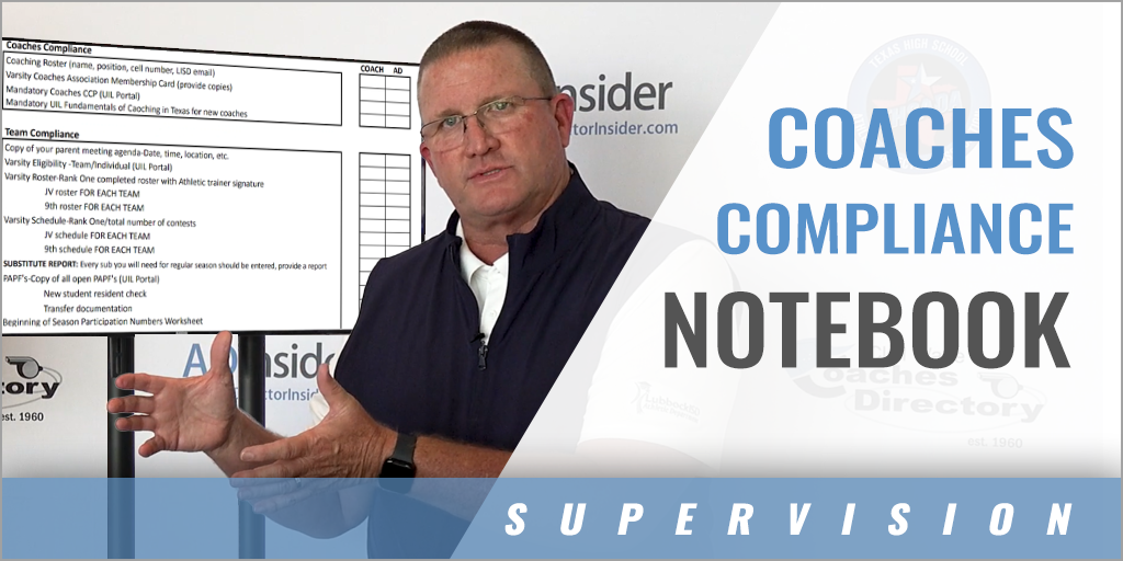 Coaches Compliance Notebook with Mike Meeks – Lubbock ISD (TX) – Coaches Insider
